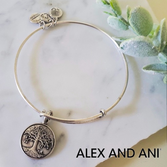 Alex and Ani | Jewelry | Alex And Ani Silver Tree Of Life Bangle ...
